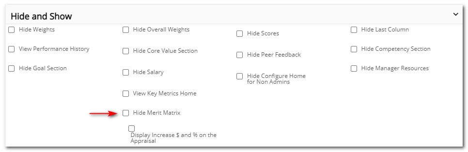 Performance Pro Update v3.13-Merit Matrix Enhancements